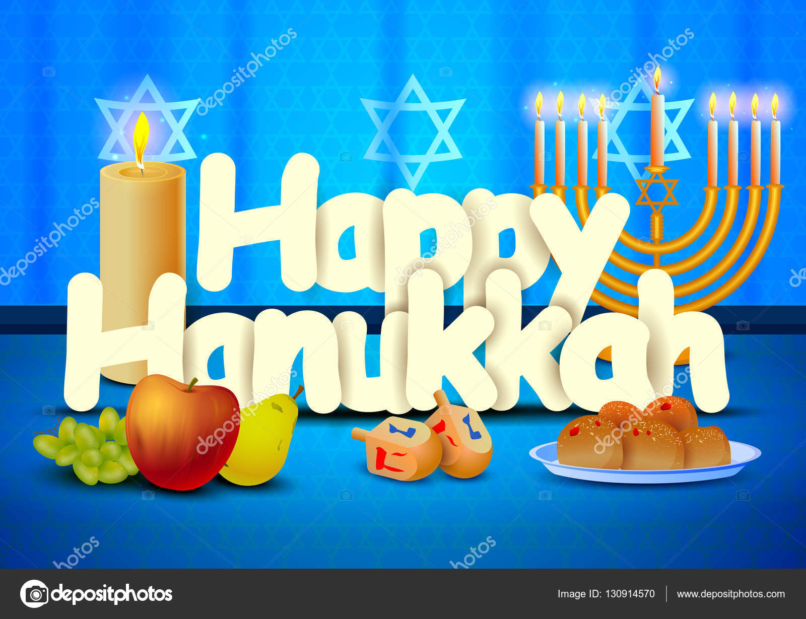 Happy Hanukkah wallpaper background Stock Vector Image by ©stockshoppe ...