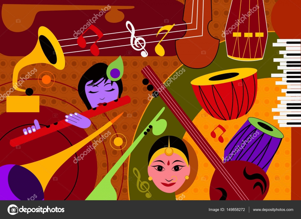 Resumen Música collage fondo Vector de stock por ©stockshoppe 149858272