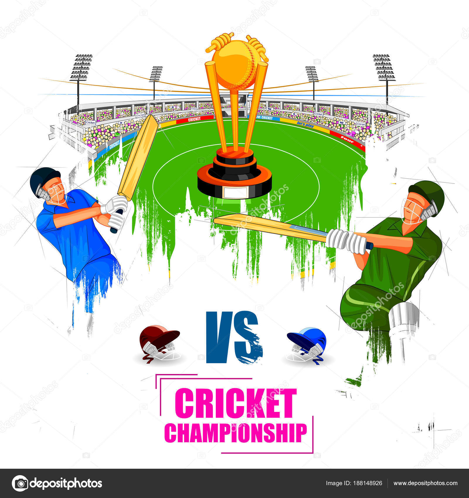 Sports background for the match of Cricket Championship Tournament ...