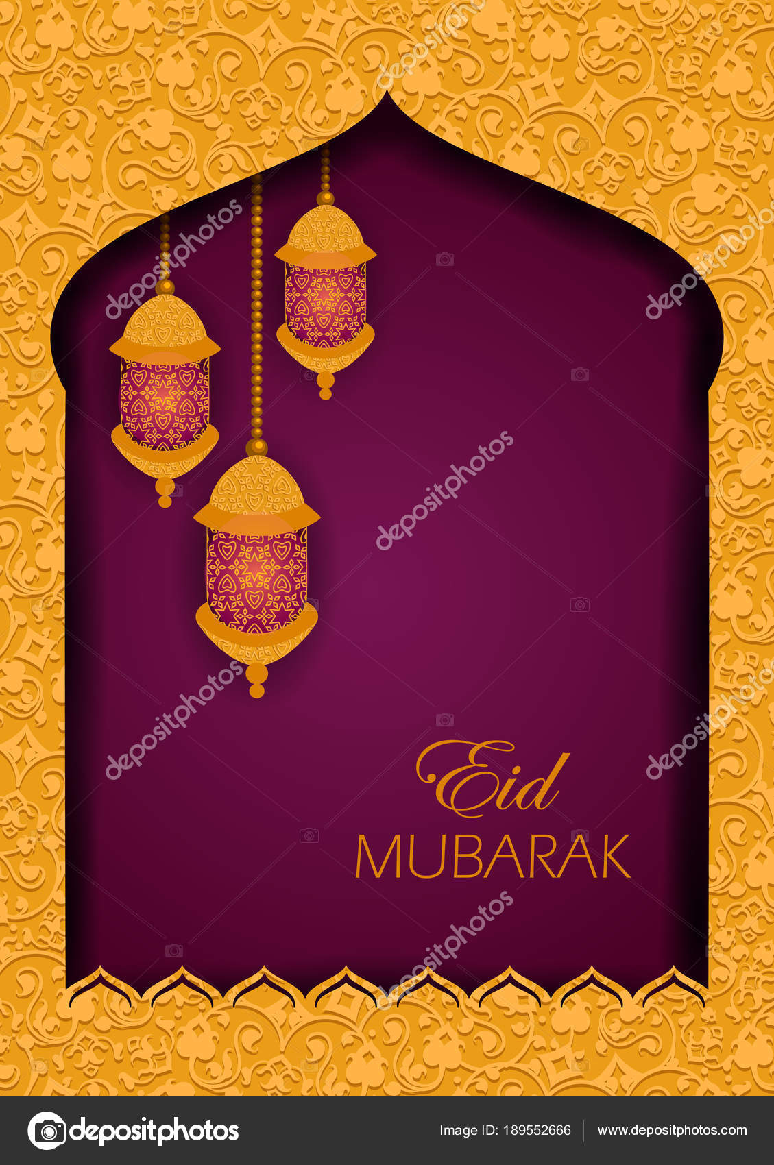 Illuminated lamp for Eid Mubarak Blessing for Eid background Stock ...