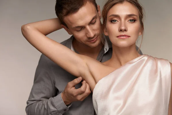 Man caressing woman gently Stock Photos, Royalty Free Man caressing ...