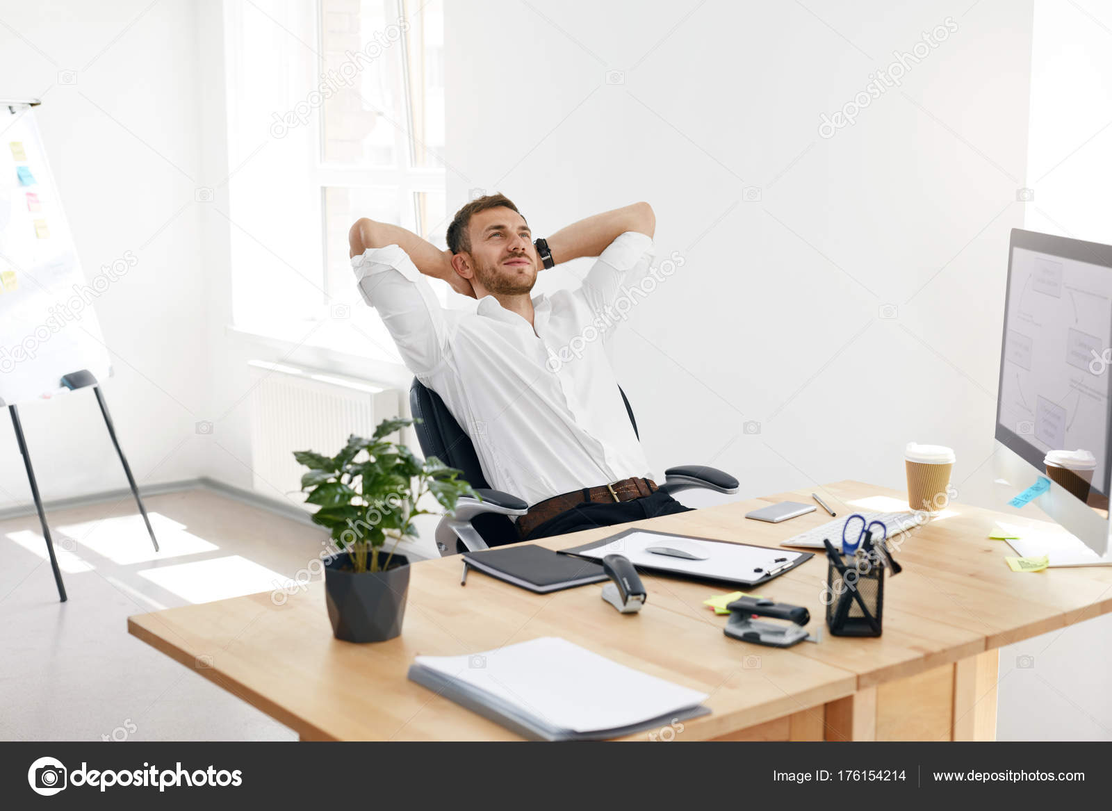 Relaxed Office Worker