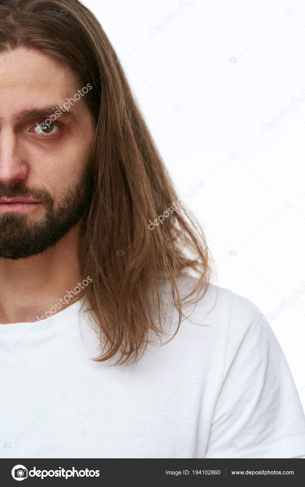 Tired Man With Exhausted Face And Dark Circles Under Eyes Stock Photo ...