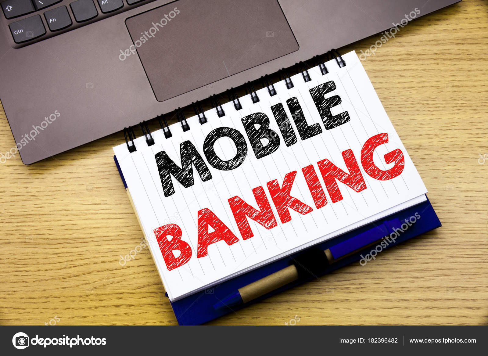 Hand writing text caption inspiration showing Mobile Banking. Business ...