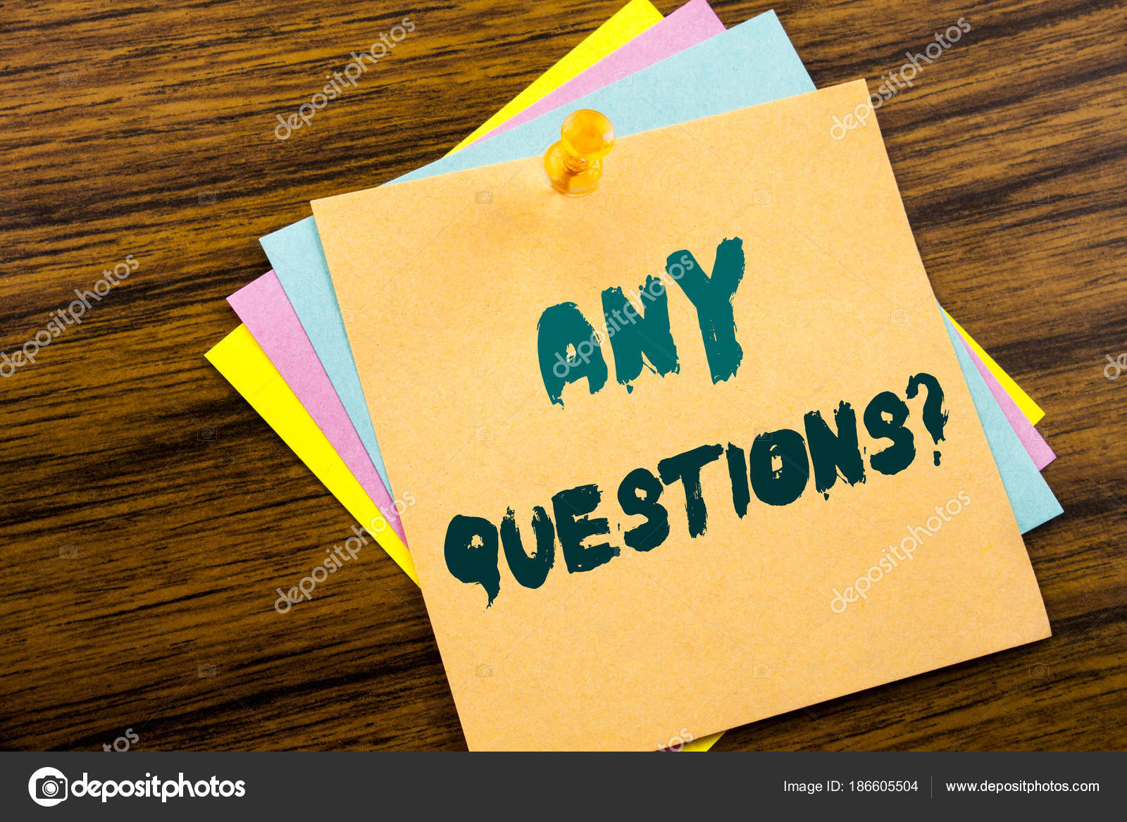 Hand writing text caption inspiration showing Any Questions. Business ...