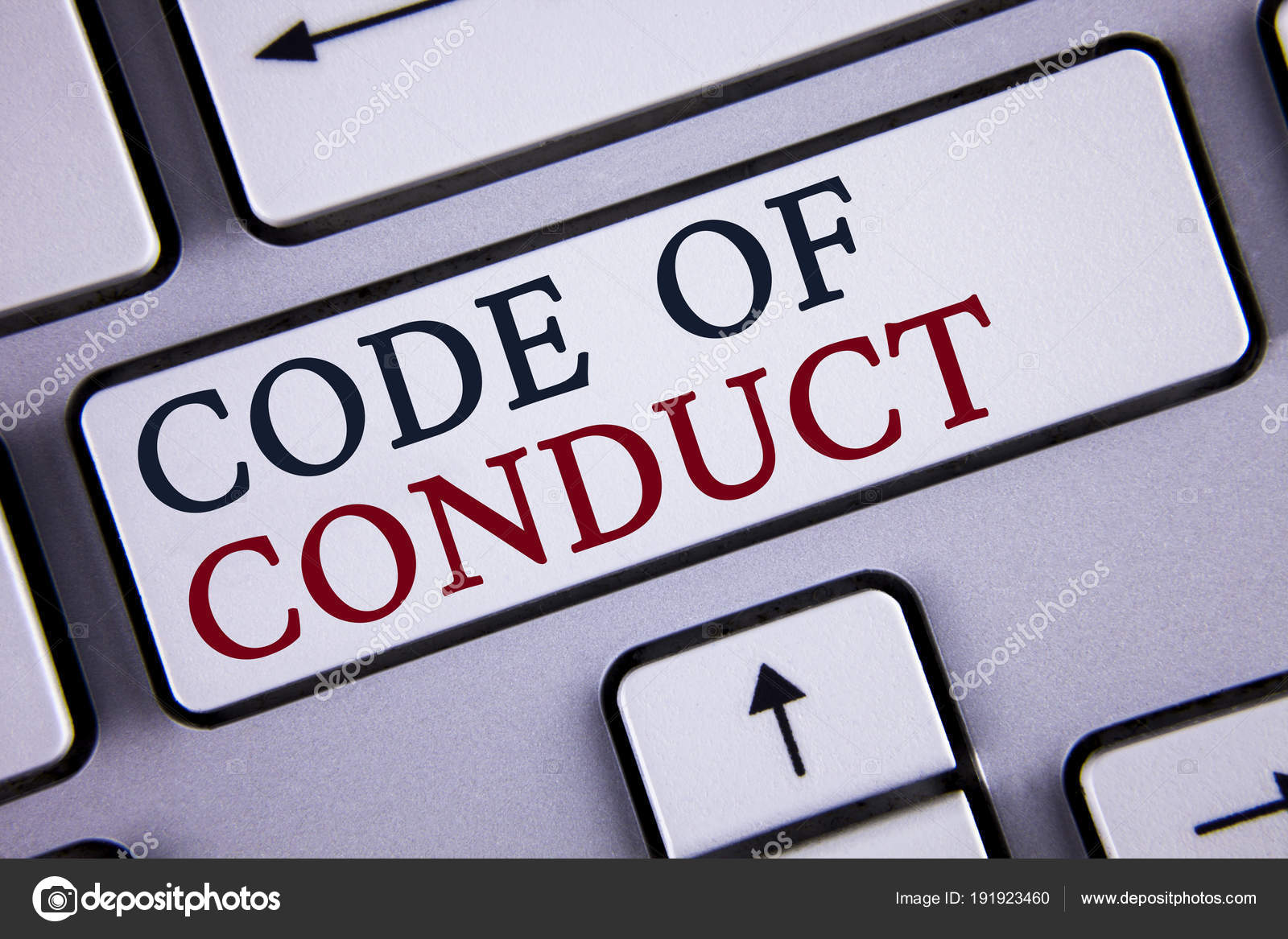 Word writing text Code Of Conduct. Business concept for Follow ...