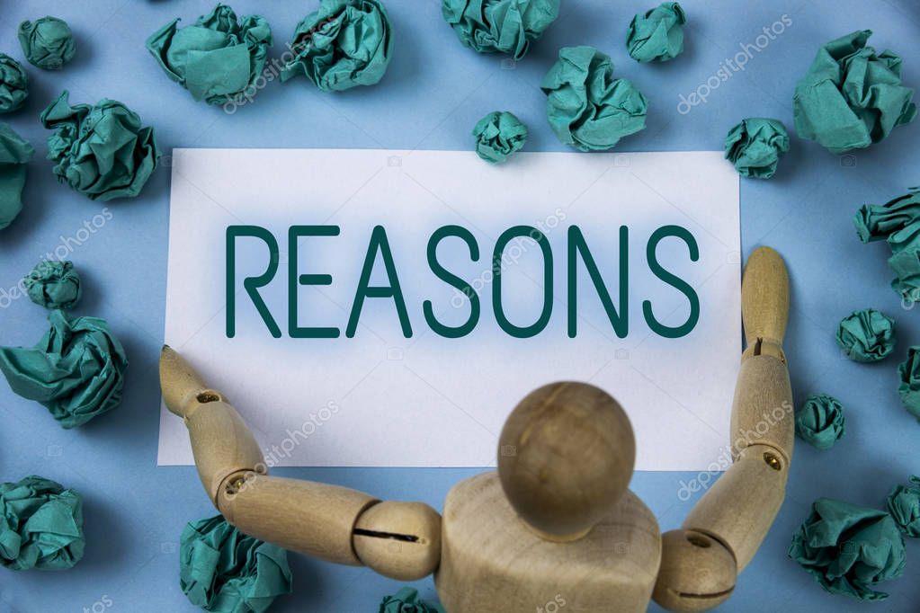 Escritura manual conceptual que muestra razones. Texto de la foto ...