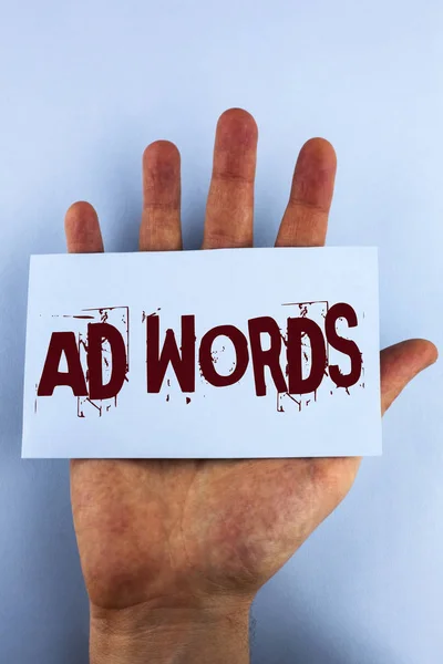 Word writing text Ad Words. Business concept for Advertising a business ...