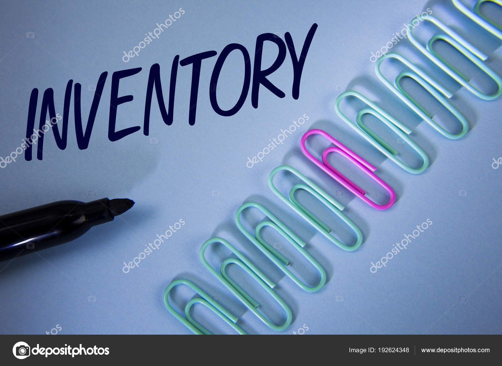 Word writing text Inventory. Business concept for Complete list of ...