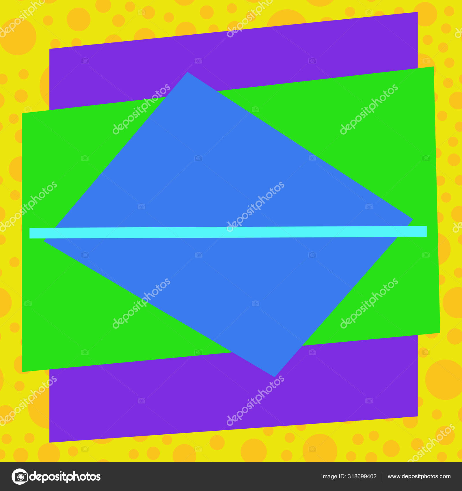 Asymmetrical unequal shaped form format of colourful thing object ...