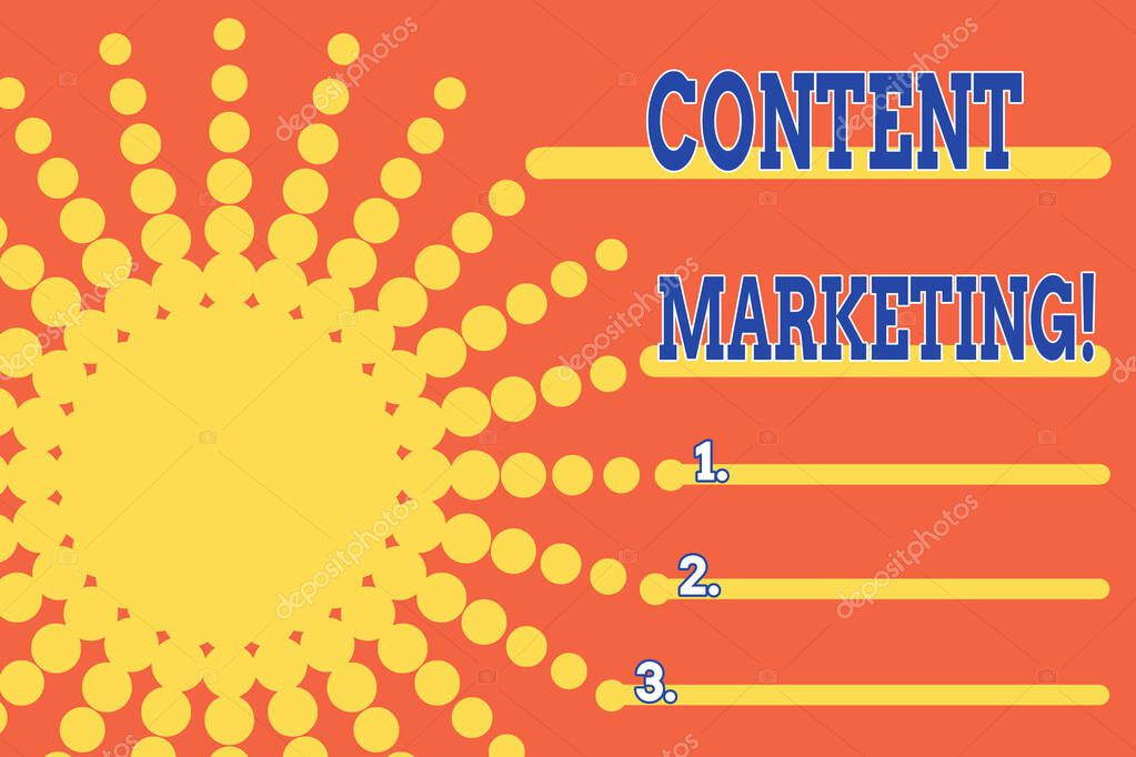 Texto a mano Marketing de Contenidos. Concepto significado implica la ...