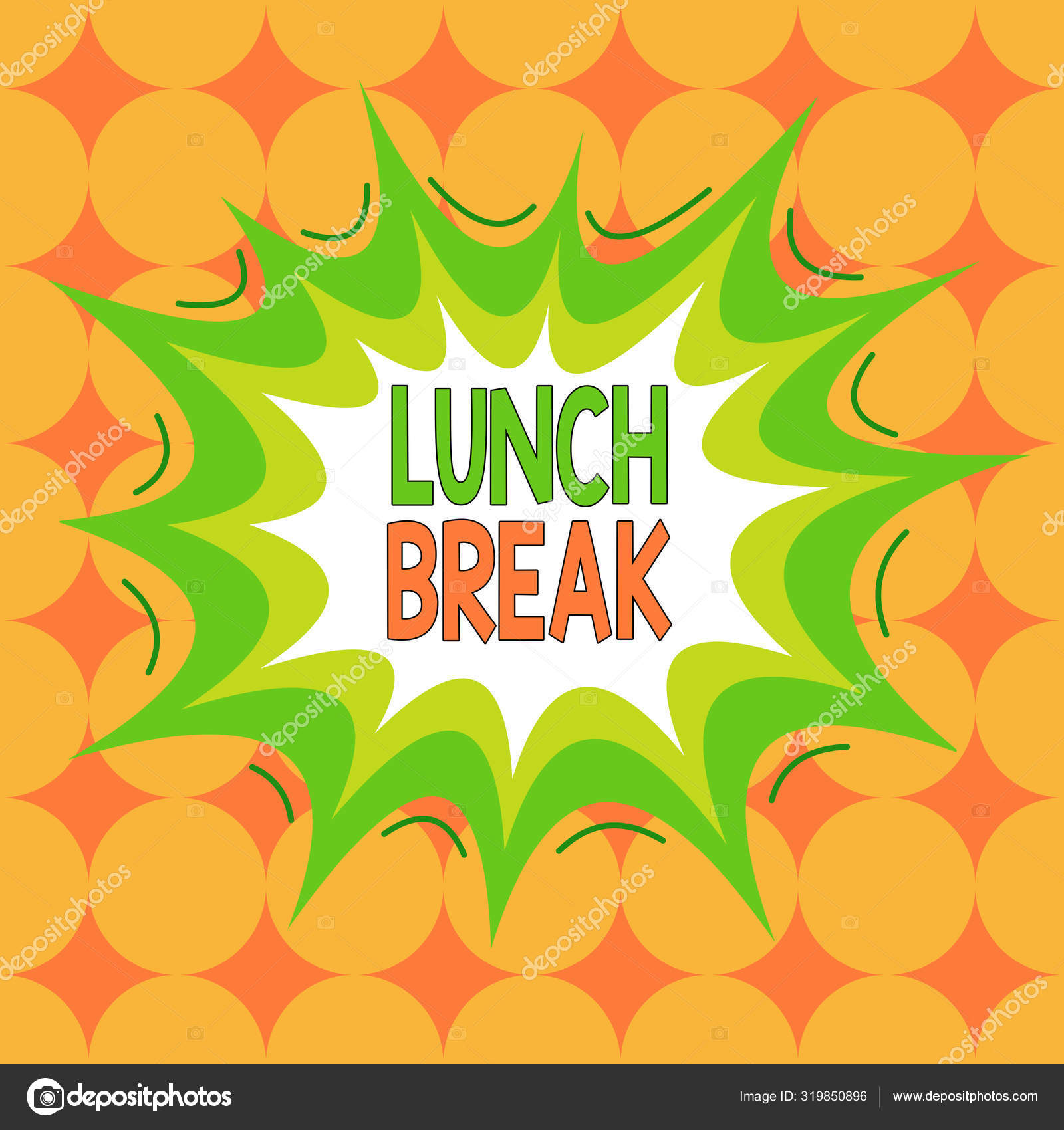 Word writing text Lunch Break. Business concept for time when a ...