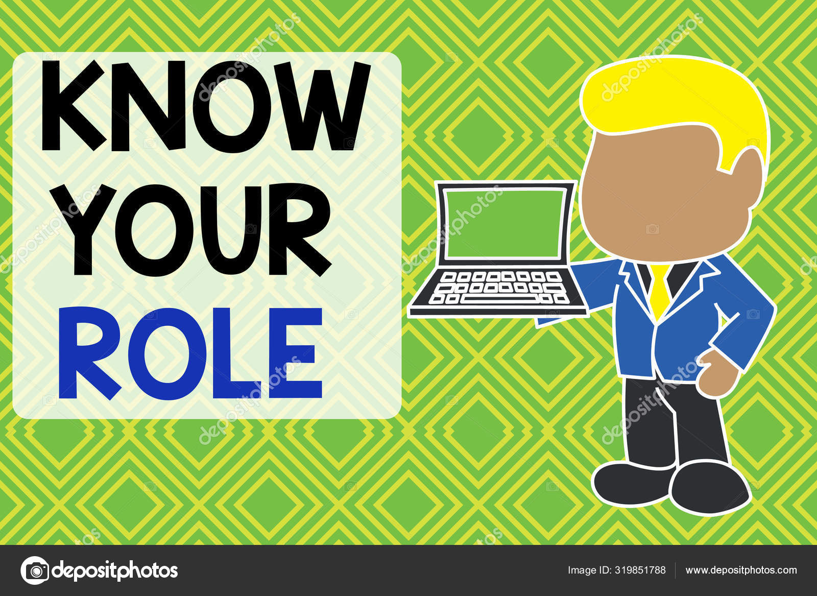 Handwriting text Know Your Role. Concept meaning end acting outside who ...