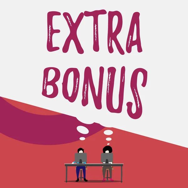 Handwriting text writing Extra Bonus. Concept meaning an extra amount ...
