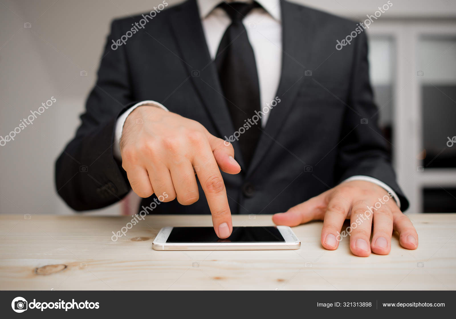 Male human wear formal working clothes presenting presentation of high ...