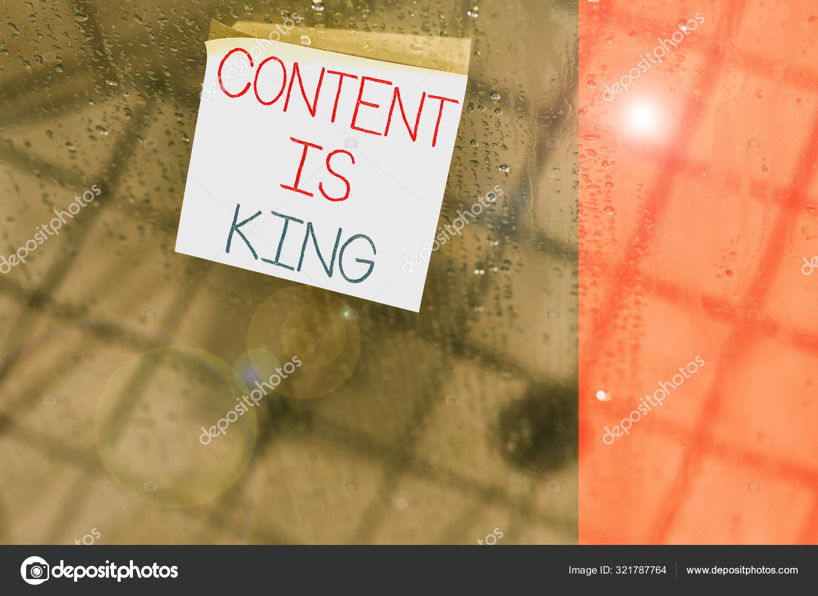 Writing note showing Content Is King. Business photo showcasing Content ...