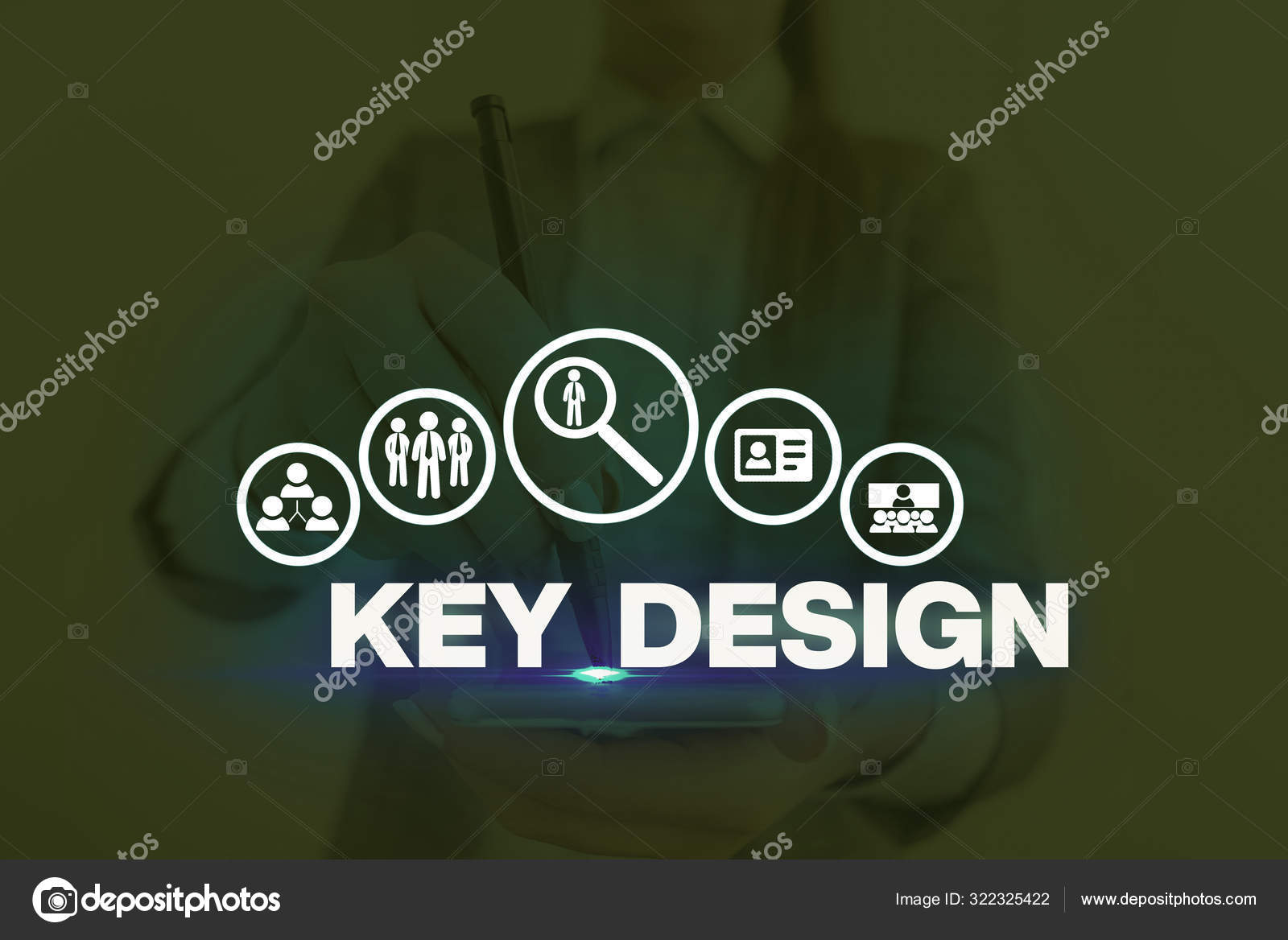 Handwriting text Key Design. Concept meaning a necessary or very important realization of a ...