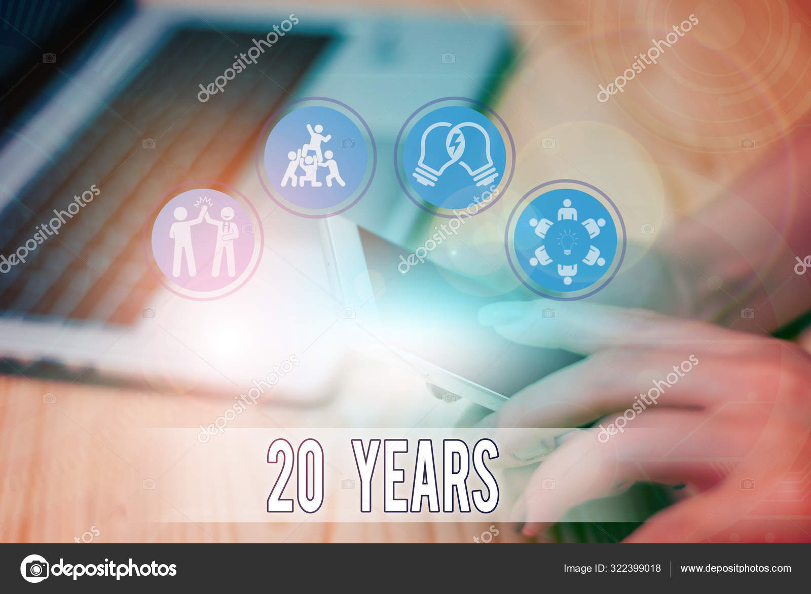 Handwriting text writing 20 Years. Concept meaning Remembering or ...