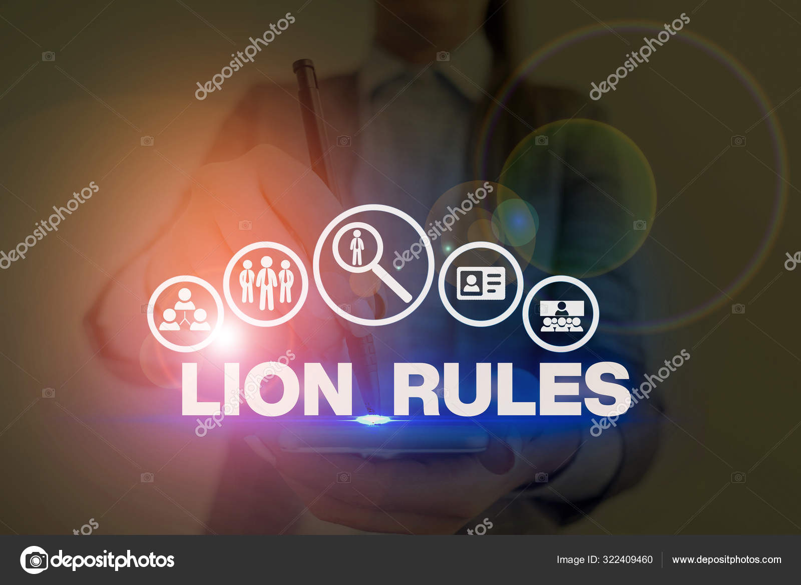 Handwriting text Lion Rules. Concept meaning epitome of strength power ...