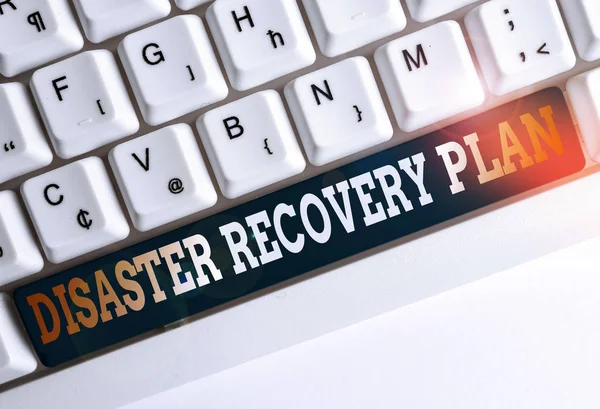 Text sign showing Disaster Recovery Plan. Conceptual photo having ...