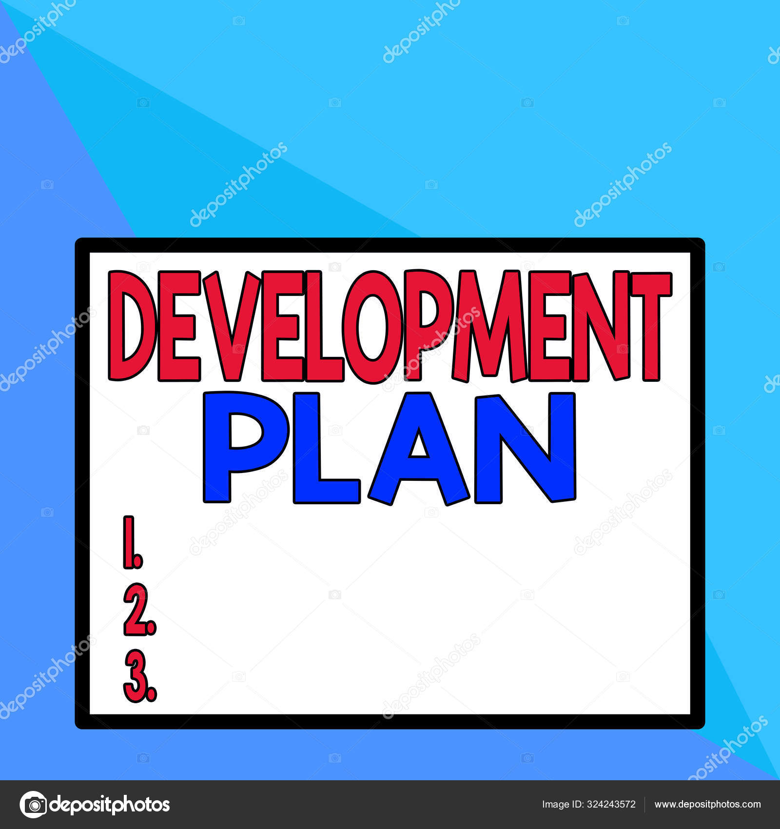 Text sign showing Development Plan. Conceptual photo the planning of ...