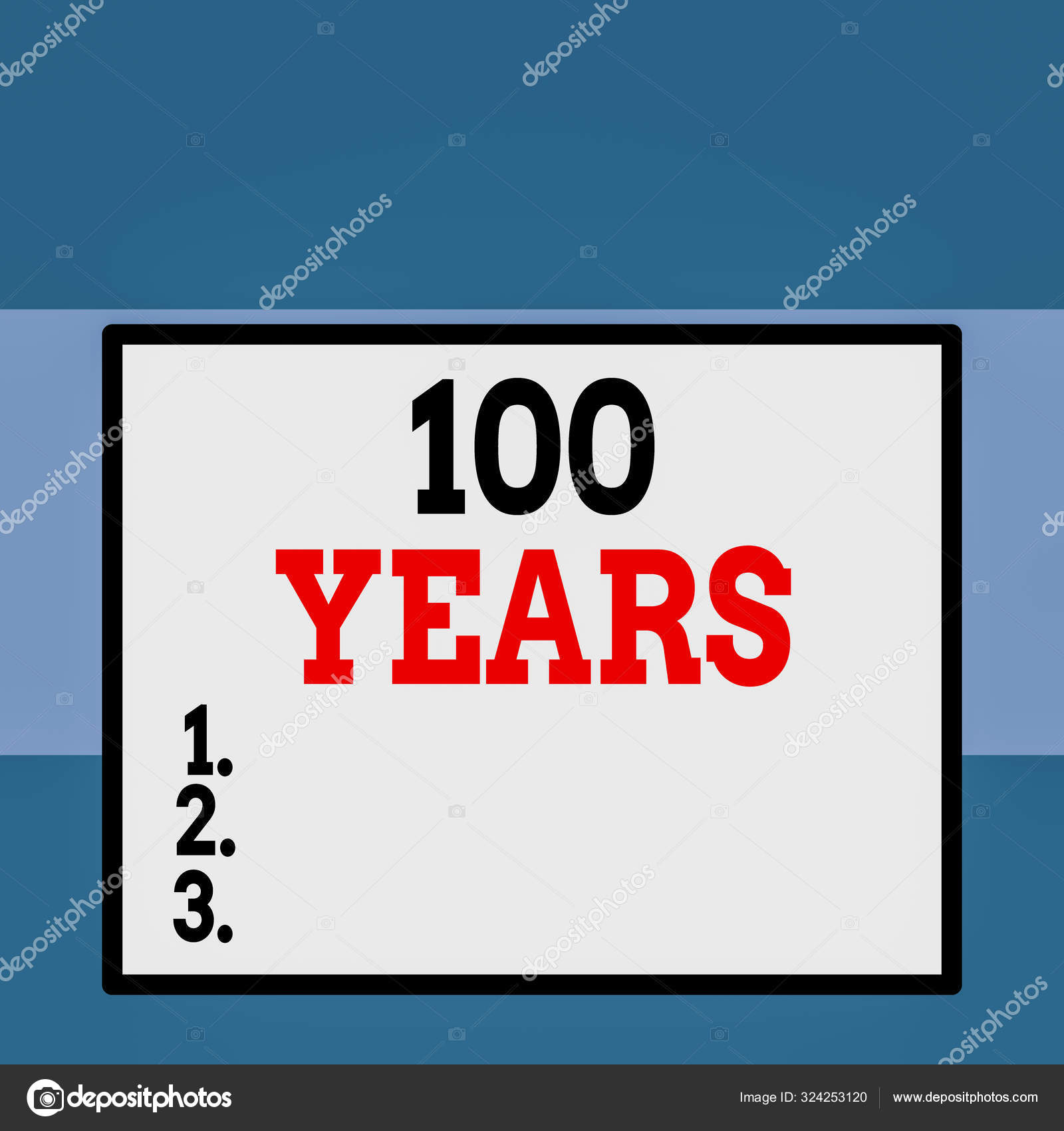 Conceptual hand writing showing 100 Years. Business photo text ...