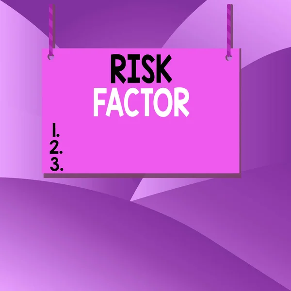 Handwriting text writing Risk Factor. Concept meaning a condition ...