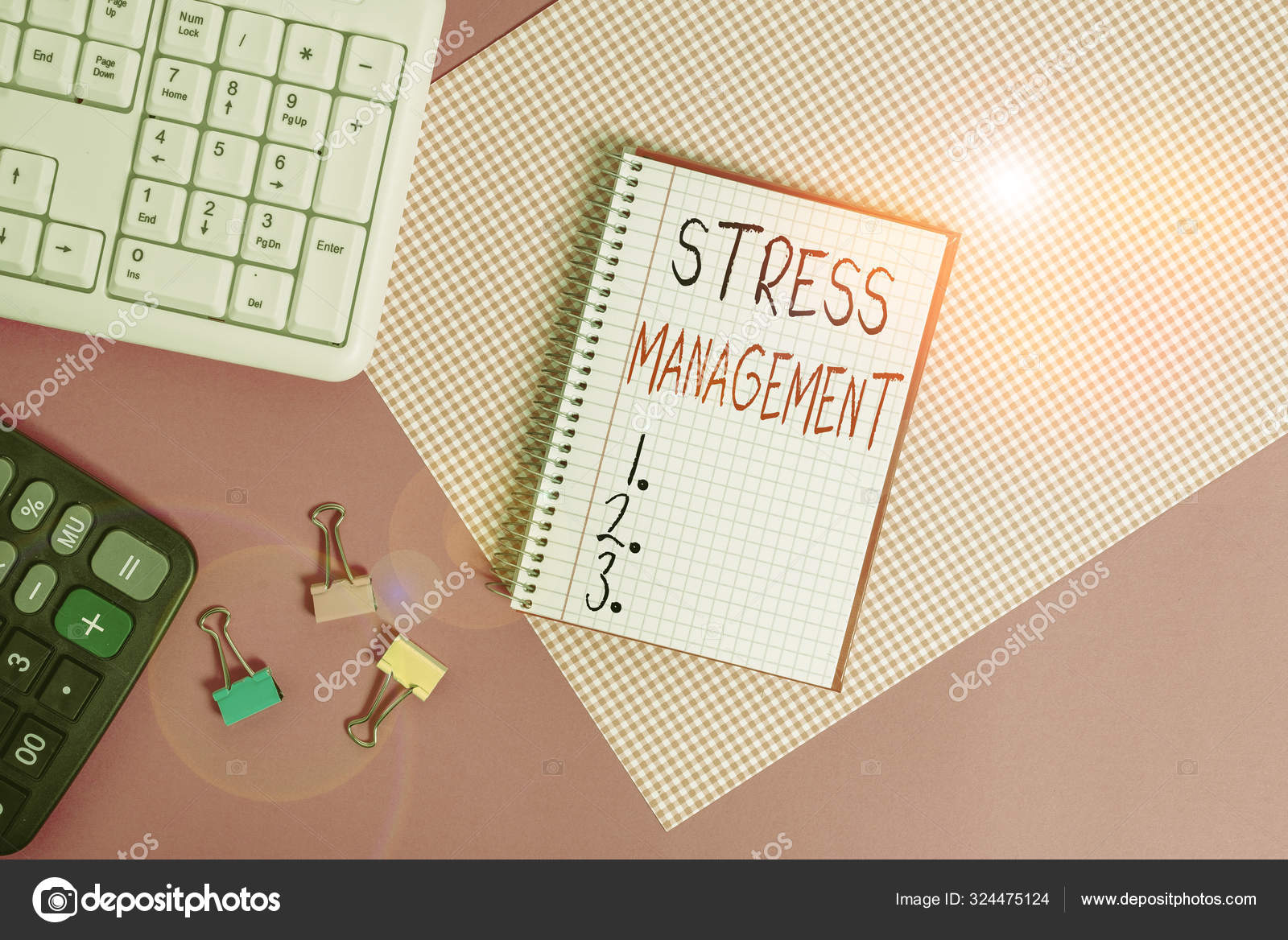 Handwriting text Stress Management. Concept meaning learning ways of ...