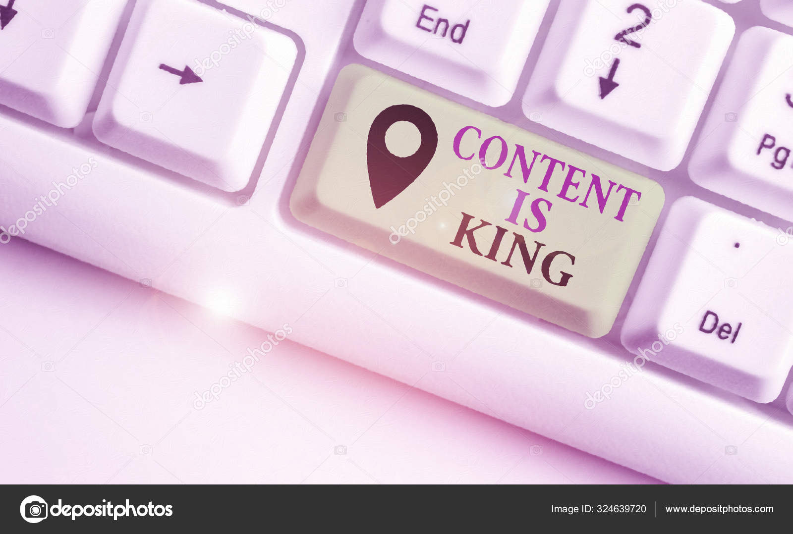 Writing note showing Content Is King. Business photo showcasing Content ...