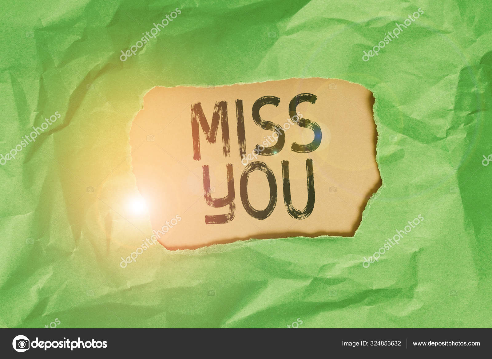 Handwriting text Miss You. Concept meaning Feeling sad because you are ...