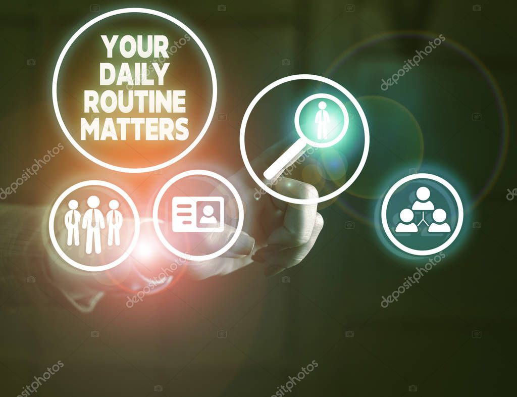 Escribir texto a mano Tu rutina diaria importa. Concepto que significa ...