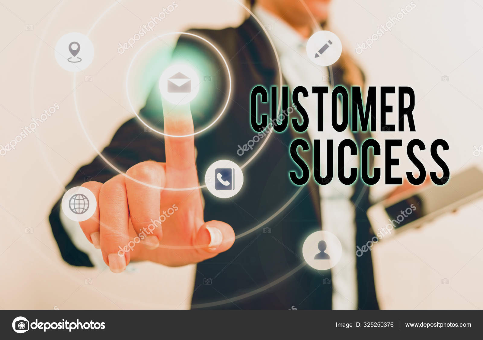 Handwriting text Customer Success. Concept meaning customers achieve ...