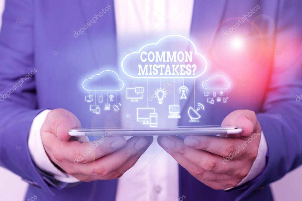 Signo de texto que muestra la pregunta Errores comunes. Foto conceptual ...