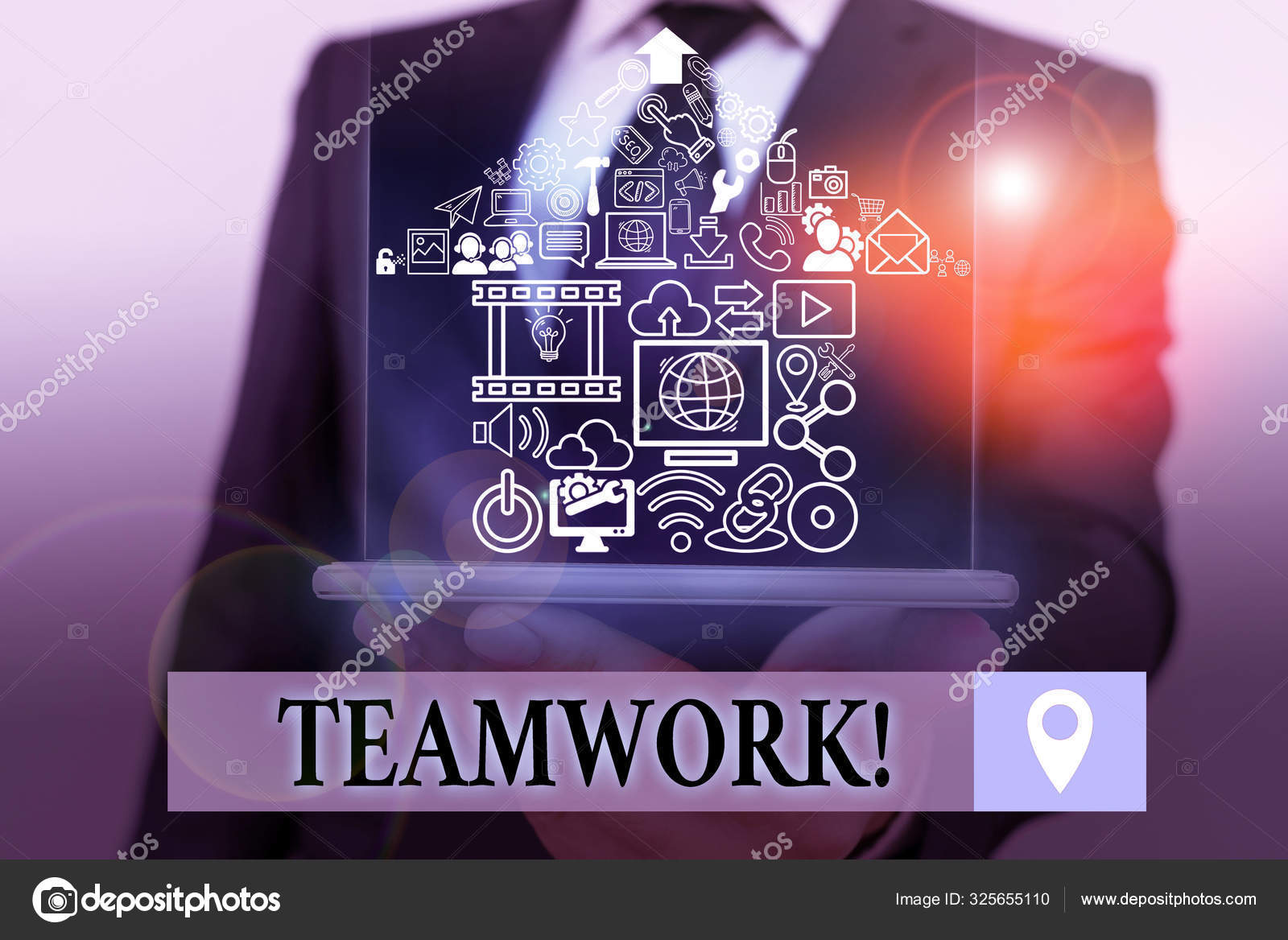 Handwriting text Teamwork. Concept meaning combined action of group ...