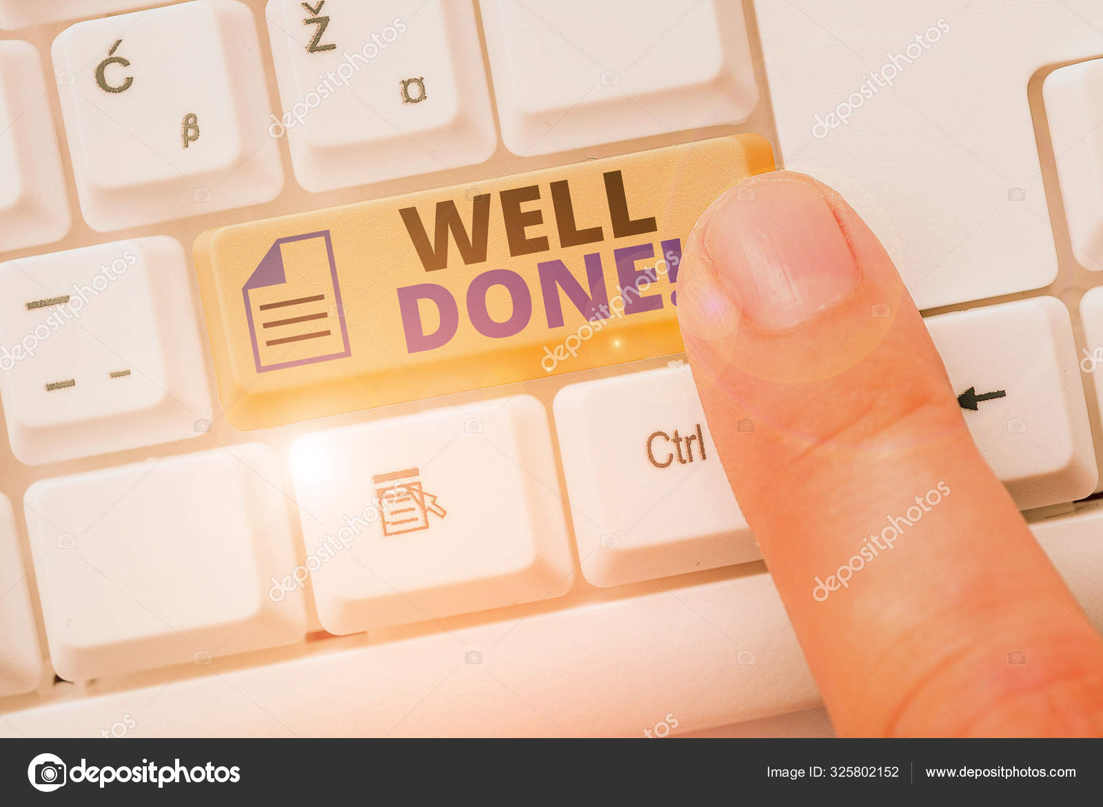 Writing note showing Well Done. Business photo showcasing used praising ...