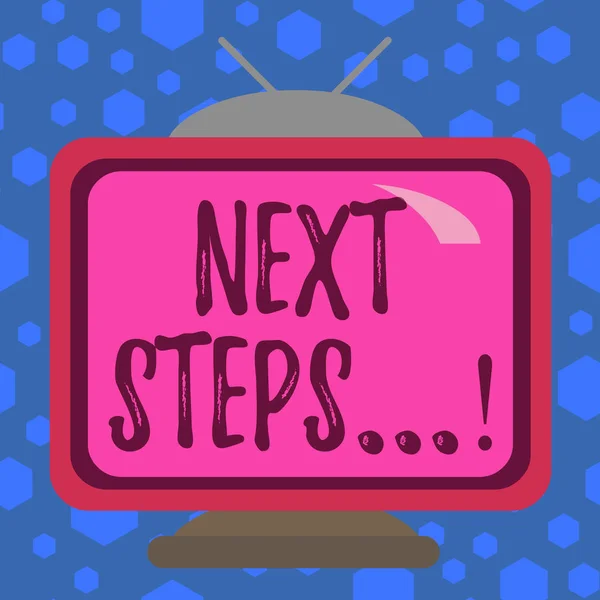 Word writing text Next Steps. Business concept for something you do ...