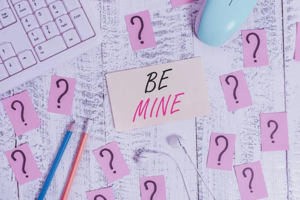Word writing text Be Mine. Business concept for like a demonstrating ...