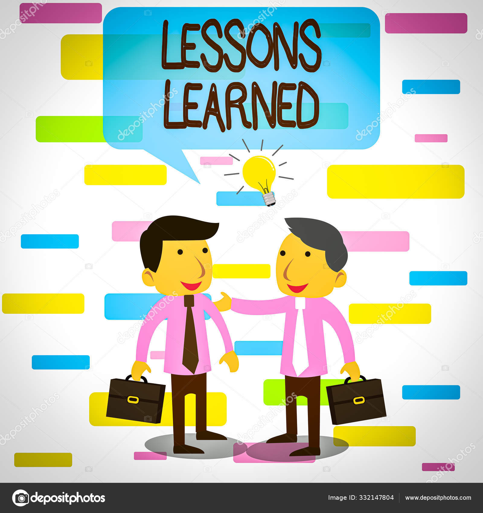 Writing Note Showing Lessons Learned Business Concept Knowledge Understanding Gained Stock ...