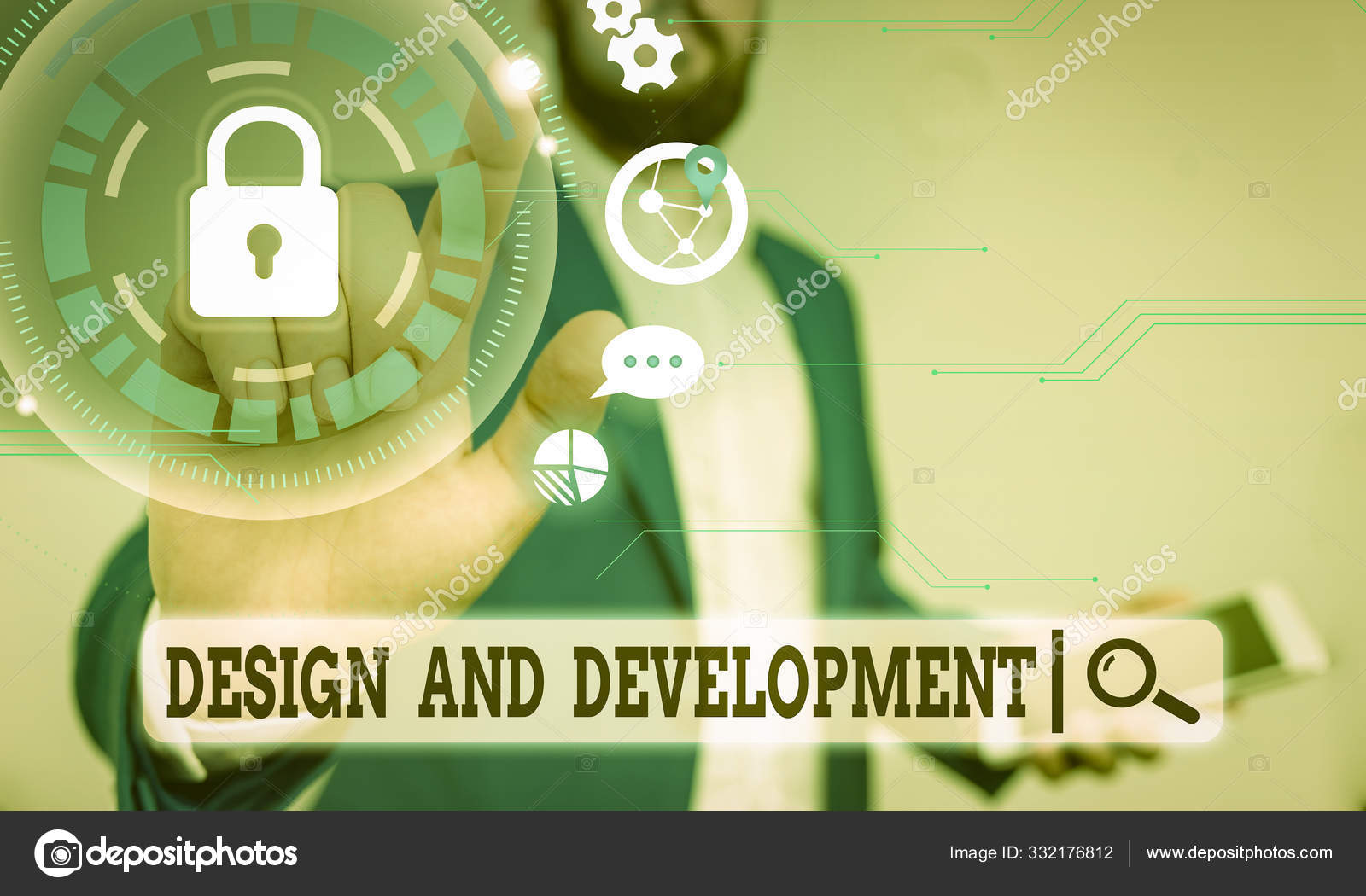 Signo Texto Mostrando Diseño Desarrollo Texto Foto Del Negocio ...