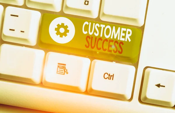 Text sign showing Customer Success. Business photo showcasing customers ...