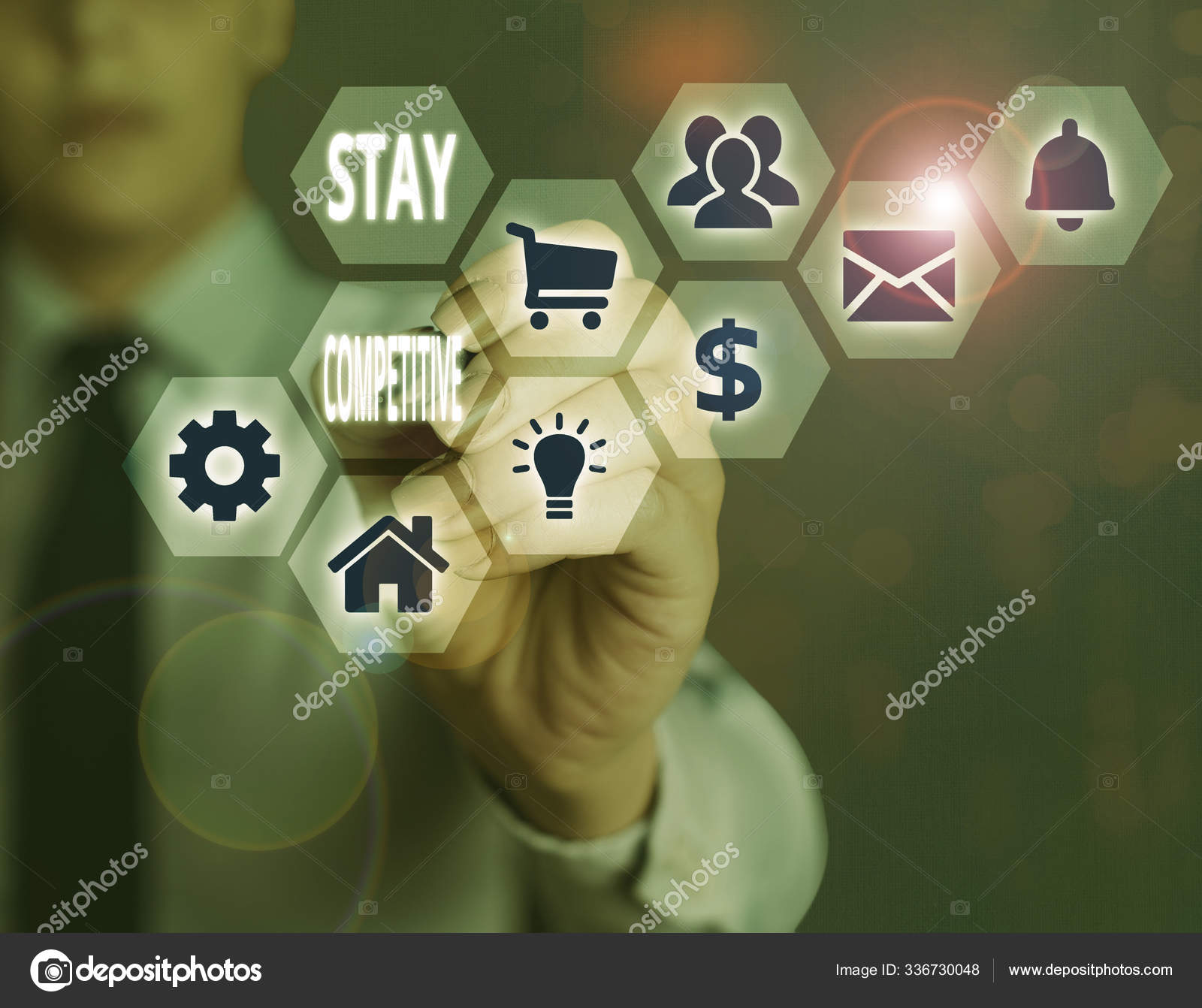 Conceptual Hand Writing Showing Stay Competitive Concept Meaning Good ...