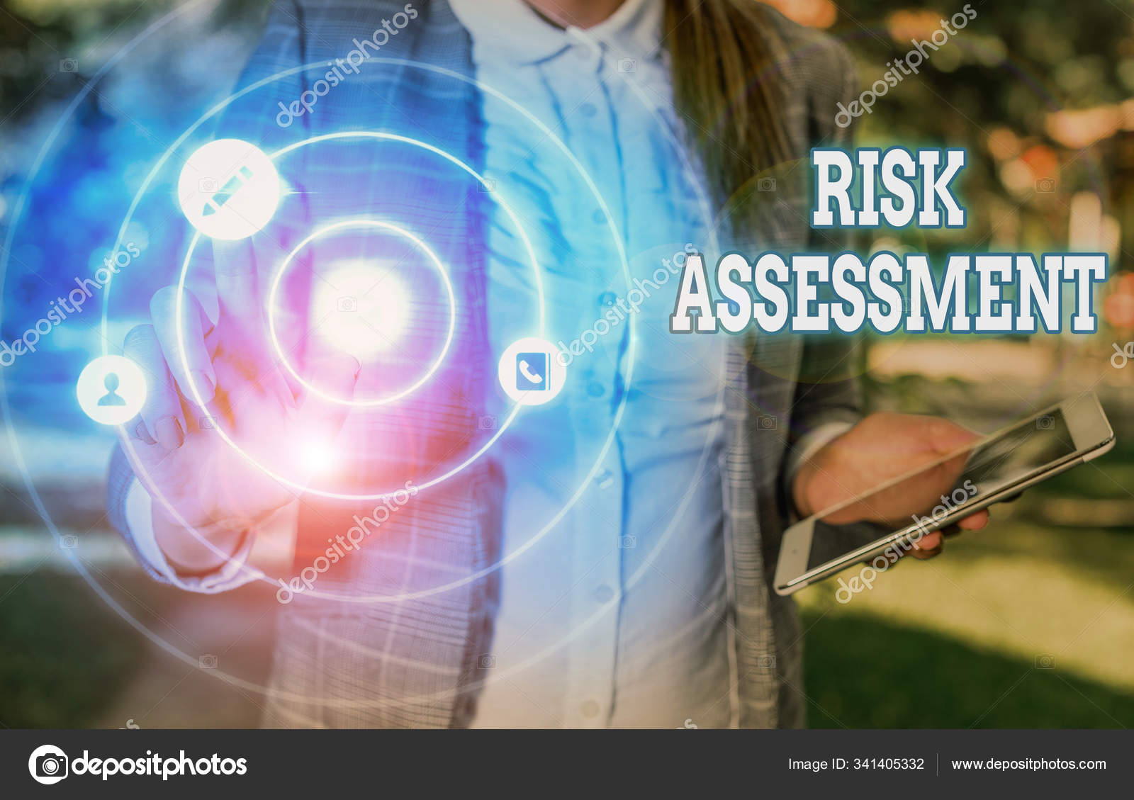 Conceptual hand writing showing Risk Assessment. Business photo text ...