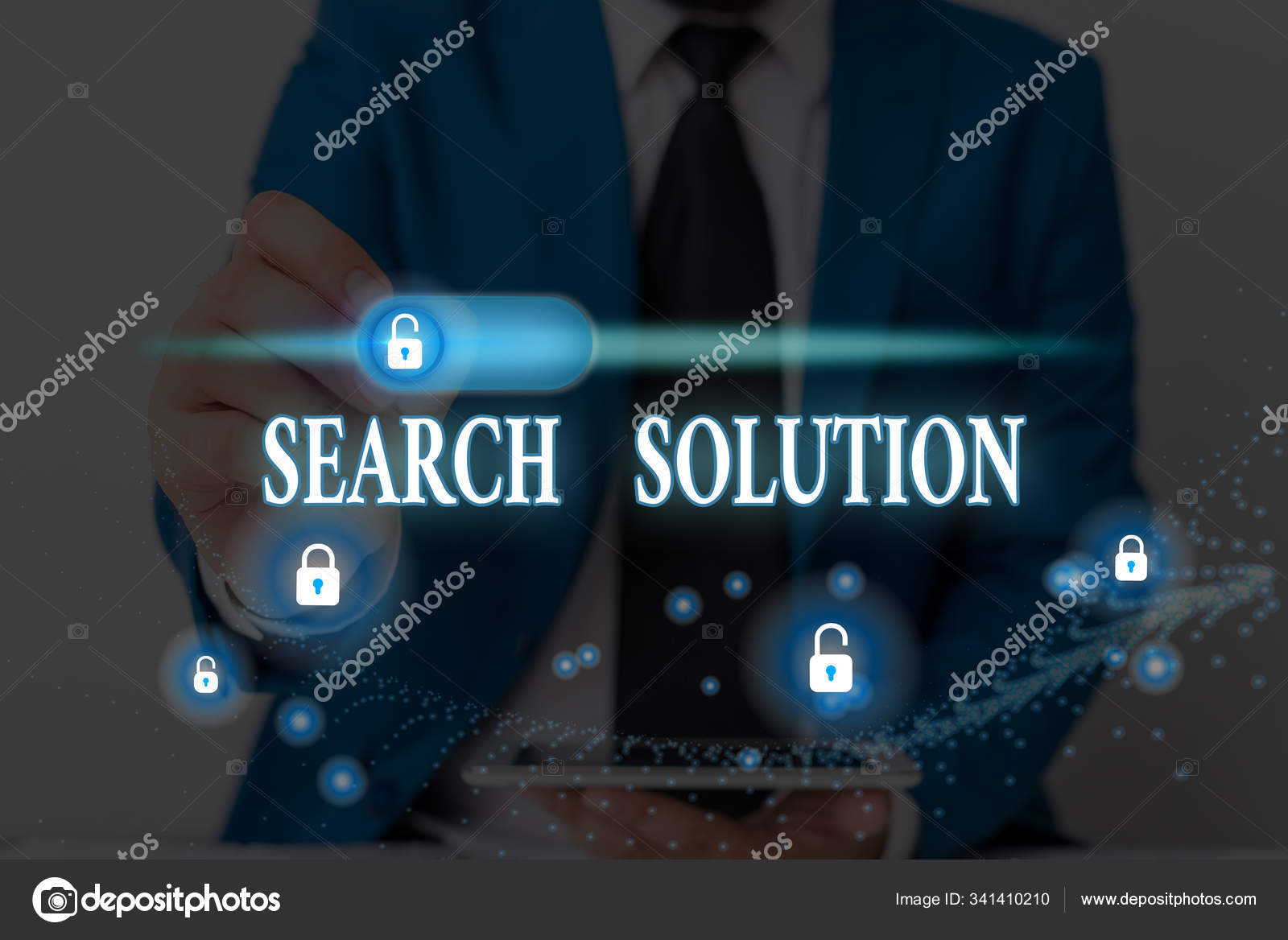 Writing Note Showing Search Solution Business Concept Action Process Finding — Stock Photo ...