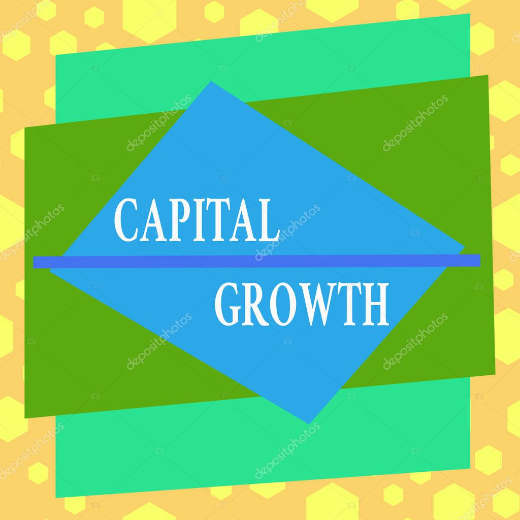 Escritura a mano conceptual que muestra el crecimiento del capital ...