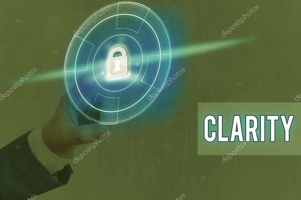 Escritura de texto a mano Claridad. Concepto significado Ser coherente ...