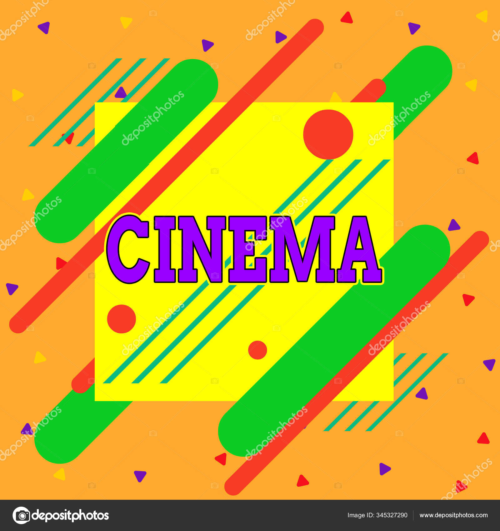 Handwriting text writing Cinema. Concept meaning theater where movies ...