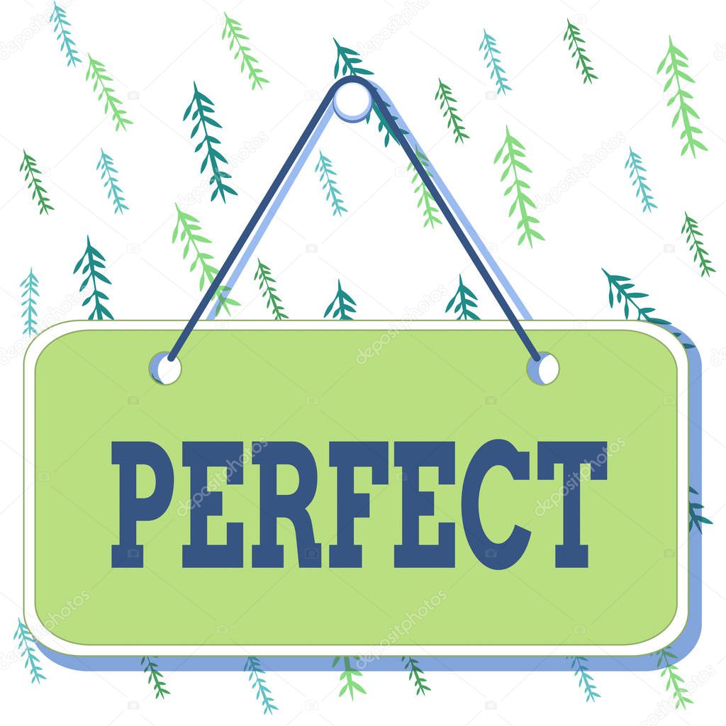 Escritura de texto a mano Perfecto. Concepto significado Tener todos ...