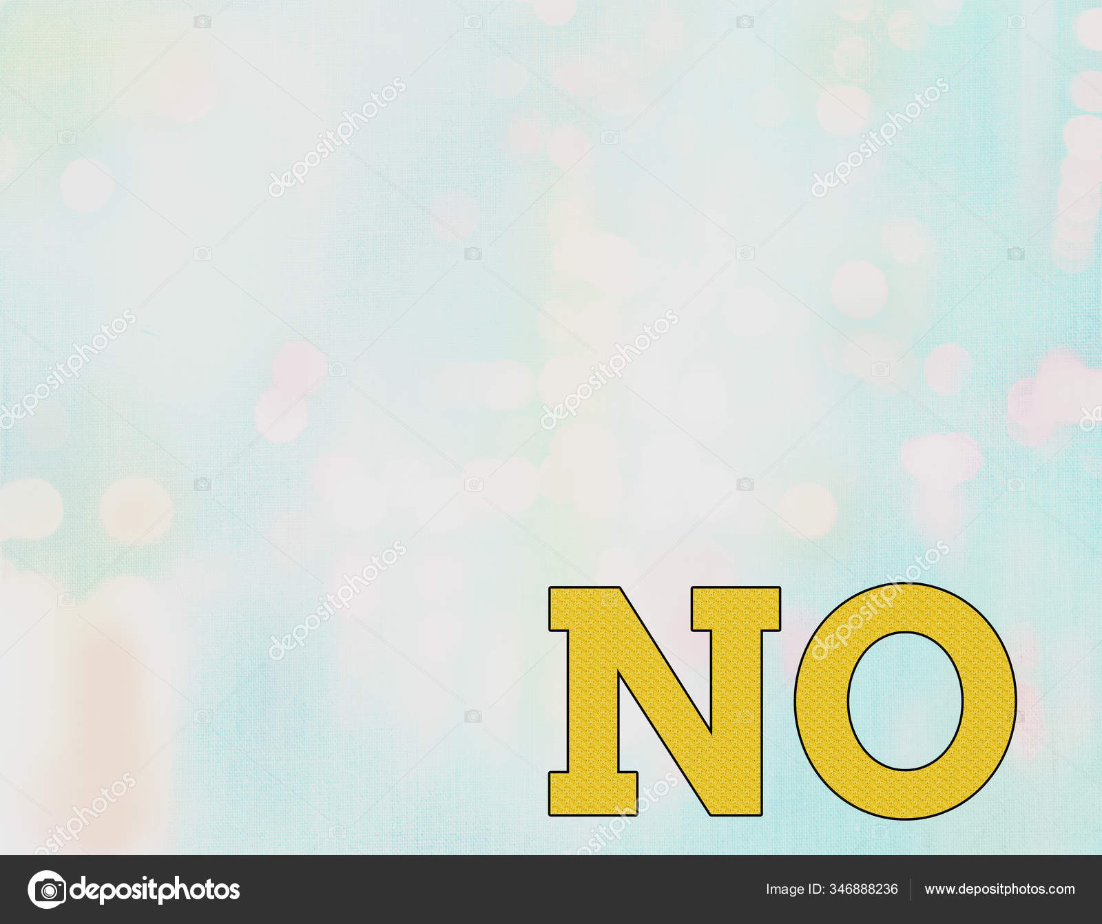 Writing note showing No. Business photo showcasing Put a stop on the ...