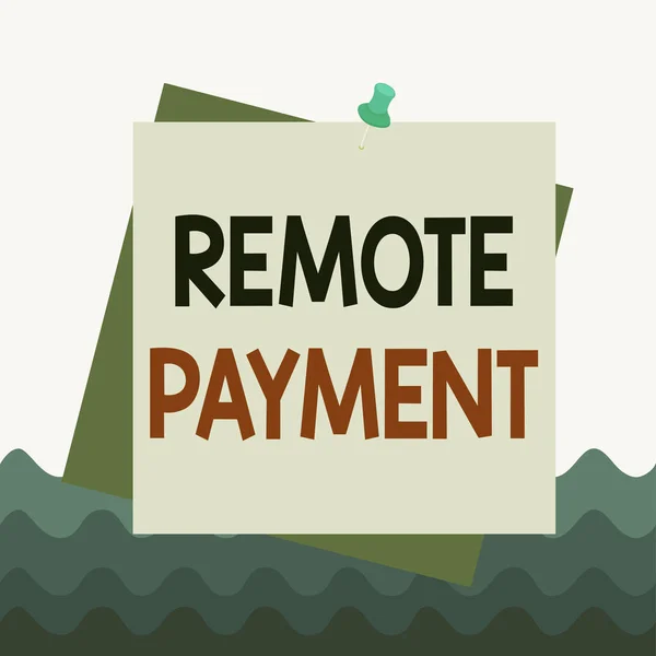 Conceptual hand writing showing Remote Payment. Business photo ...