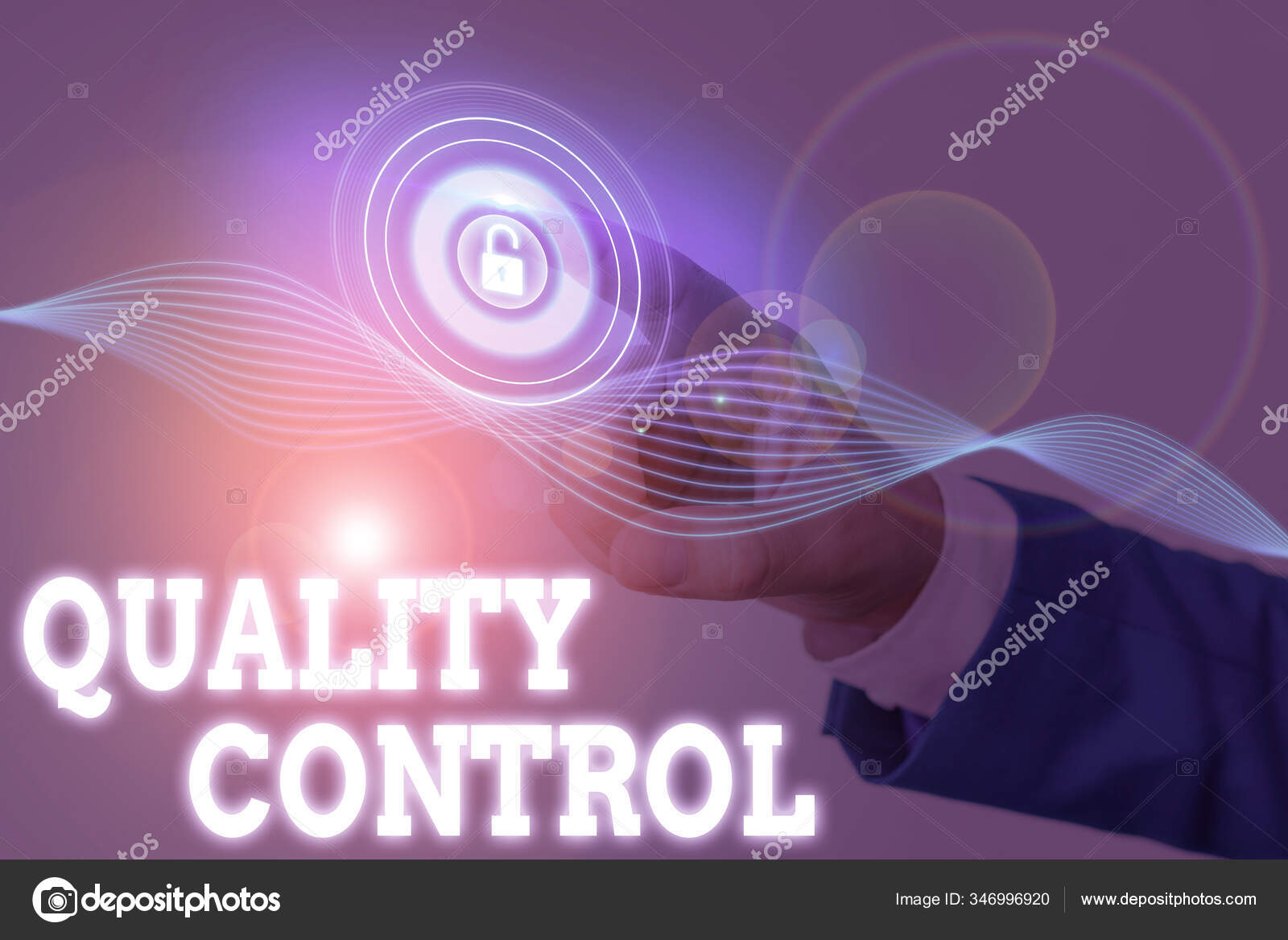 Writing note showing Quality Control. Business photo showcasing a ...